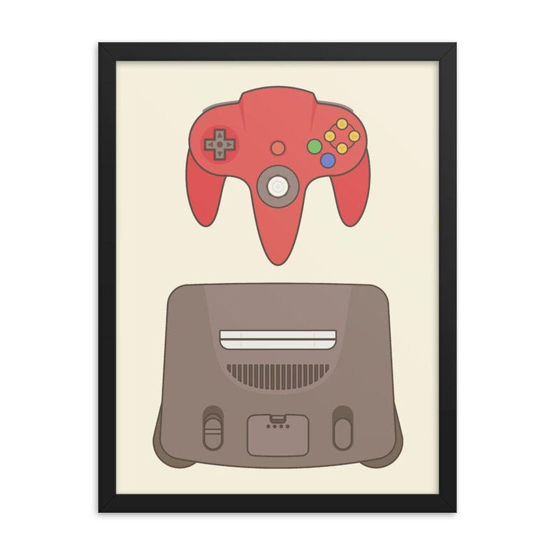 Vintage Video Game Console Artwork: Eye-catching Retro Decor for Game ...