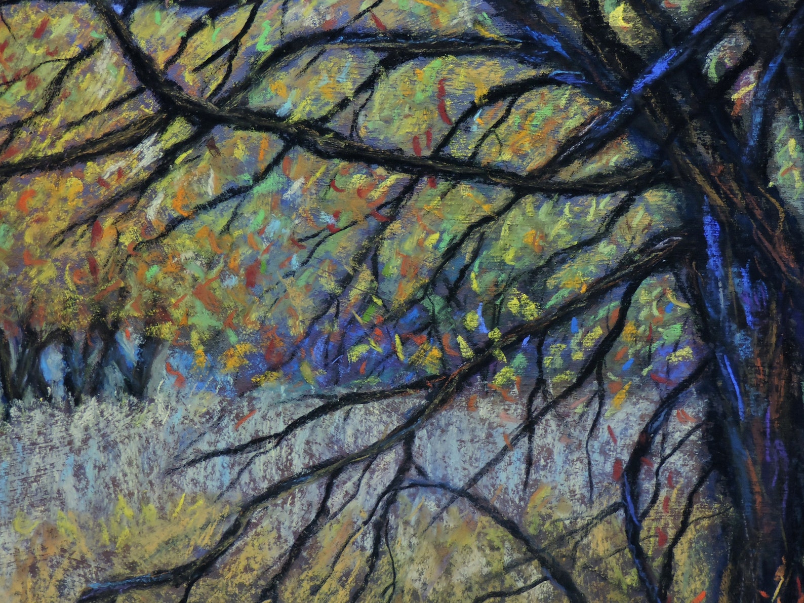 Soft Pastel Art Autumn Tree Painting - Etsy
