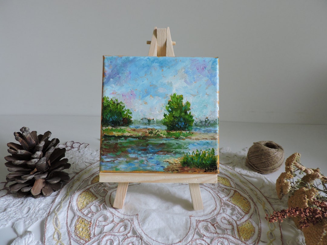 Small Size Oil Landscape Painting. Miniature Landscape Painting.mini ...