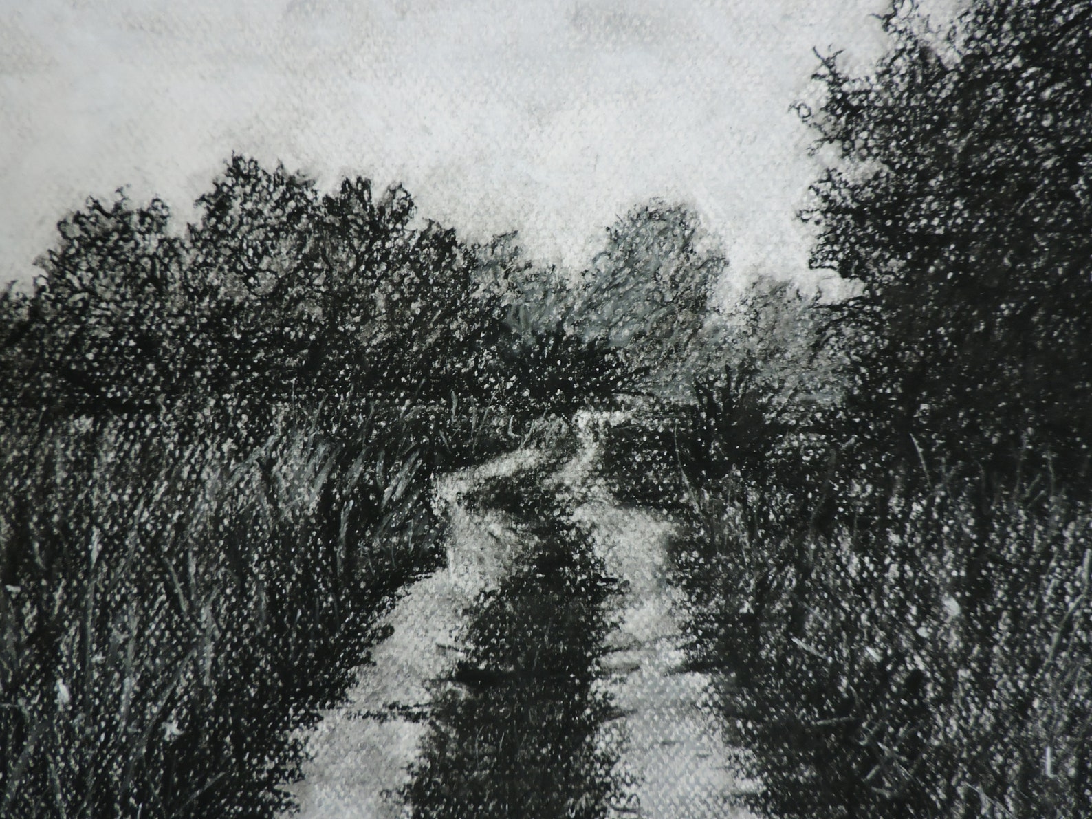 Charcoal Landscape Drawing - Etsy