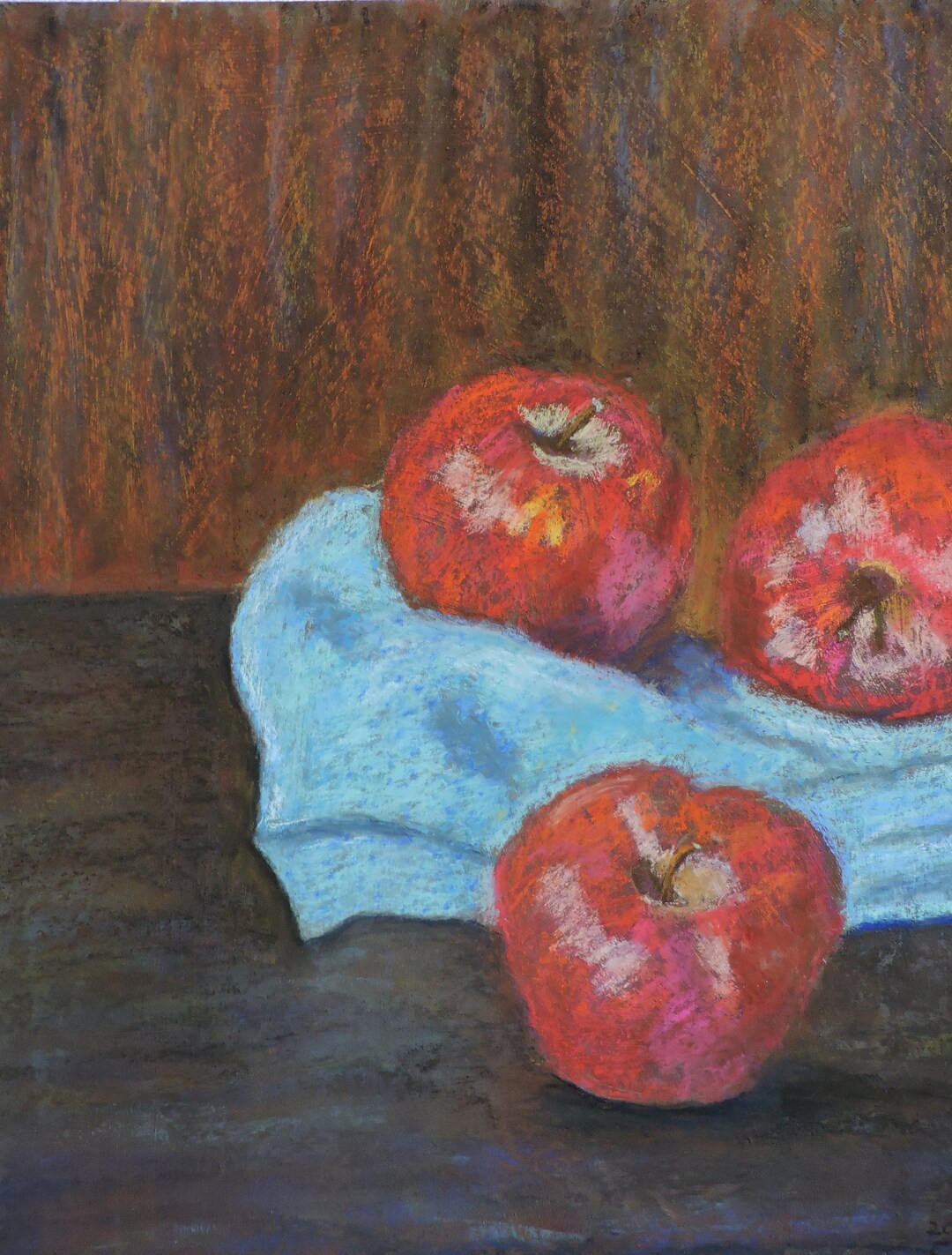 Soft Pastel Artwork.pastel Apple Painting. - Etsy