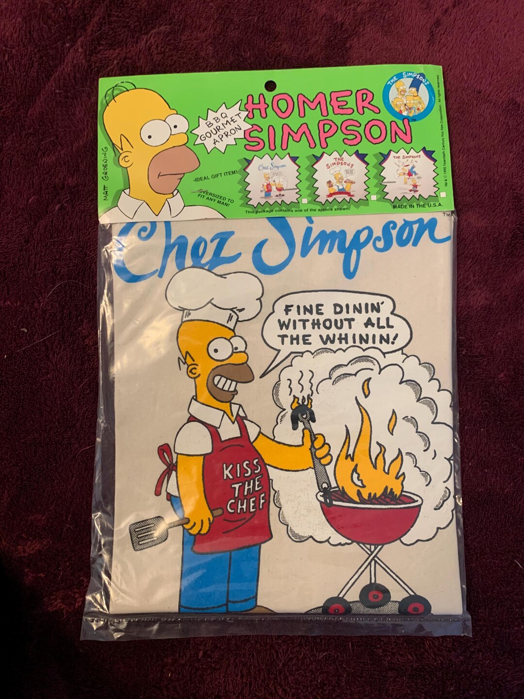 Homer Simpson BBQ Gourmet Apron - Chez Simpson - Etsy