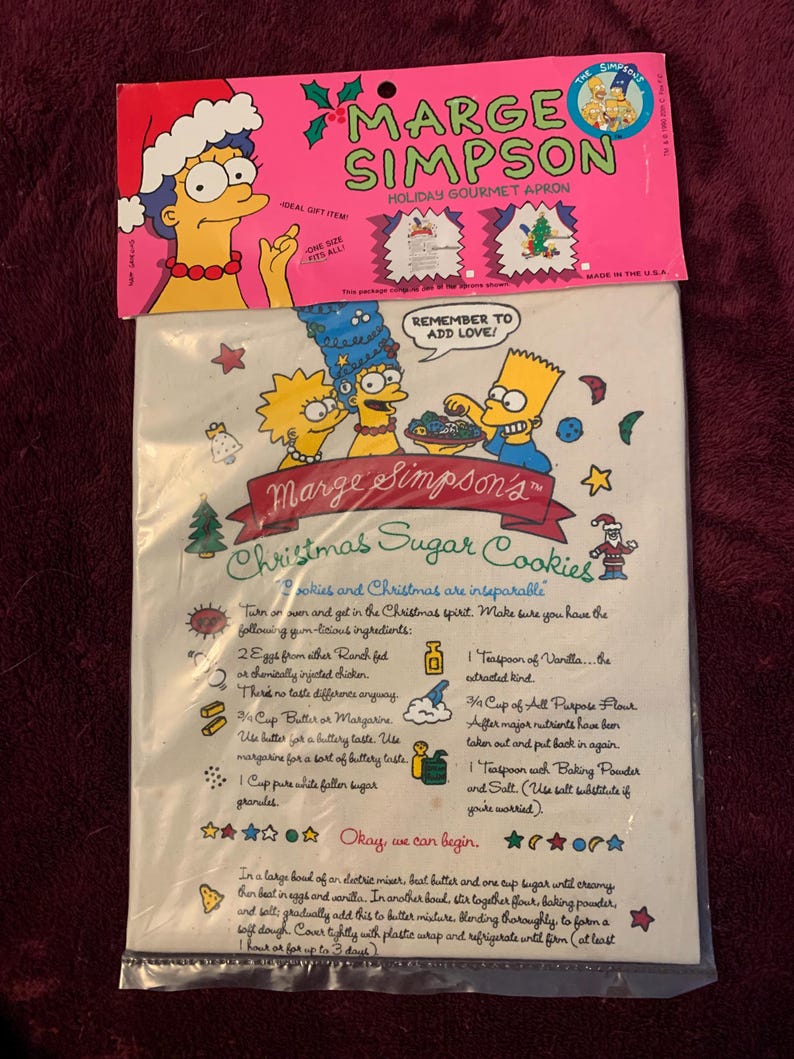 Marge Simpson Christmas Gourmet Apron - Etsy