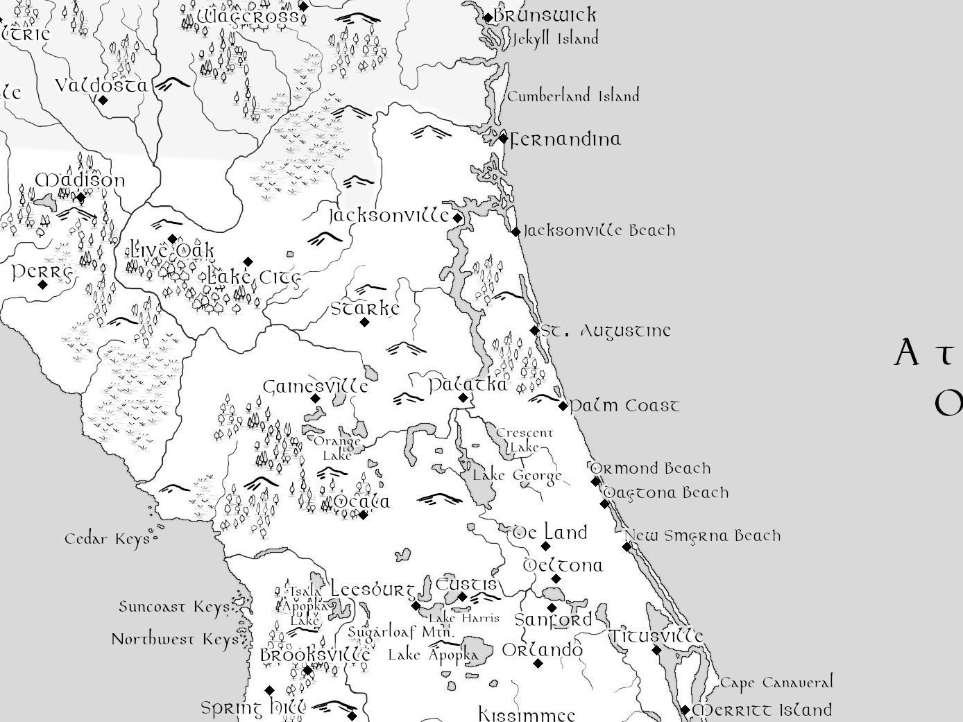Editable map of florida