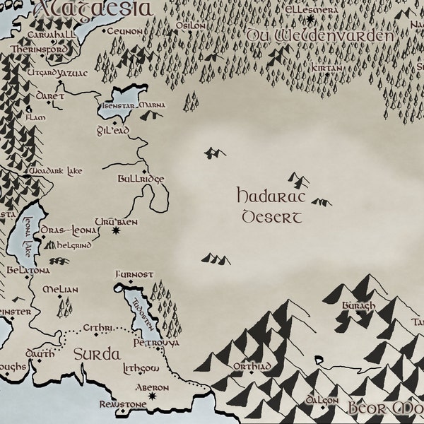 Map of Alagaesia Wall Art - Etsy