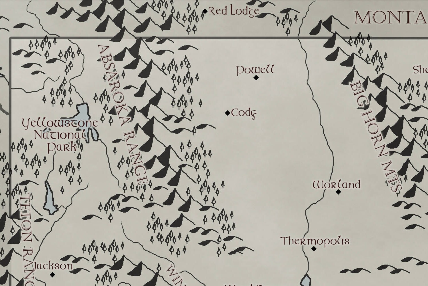 Wyoming geography map
