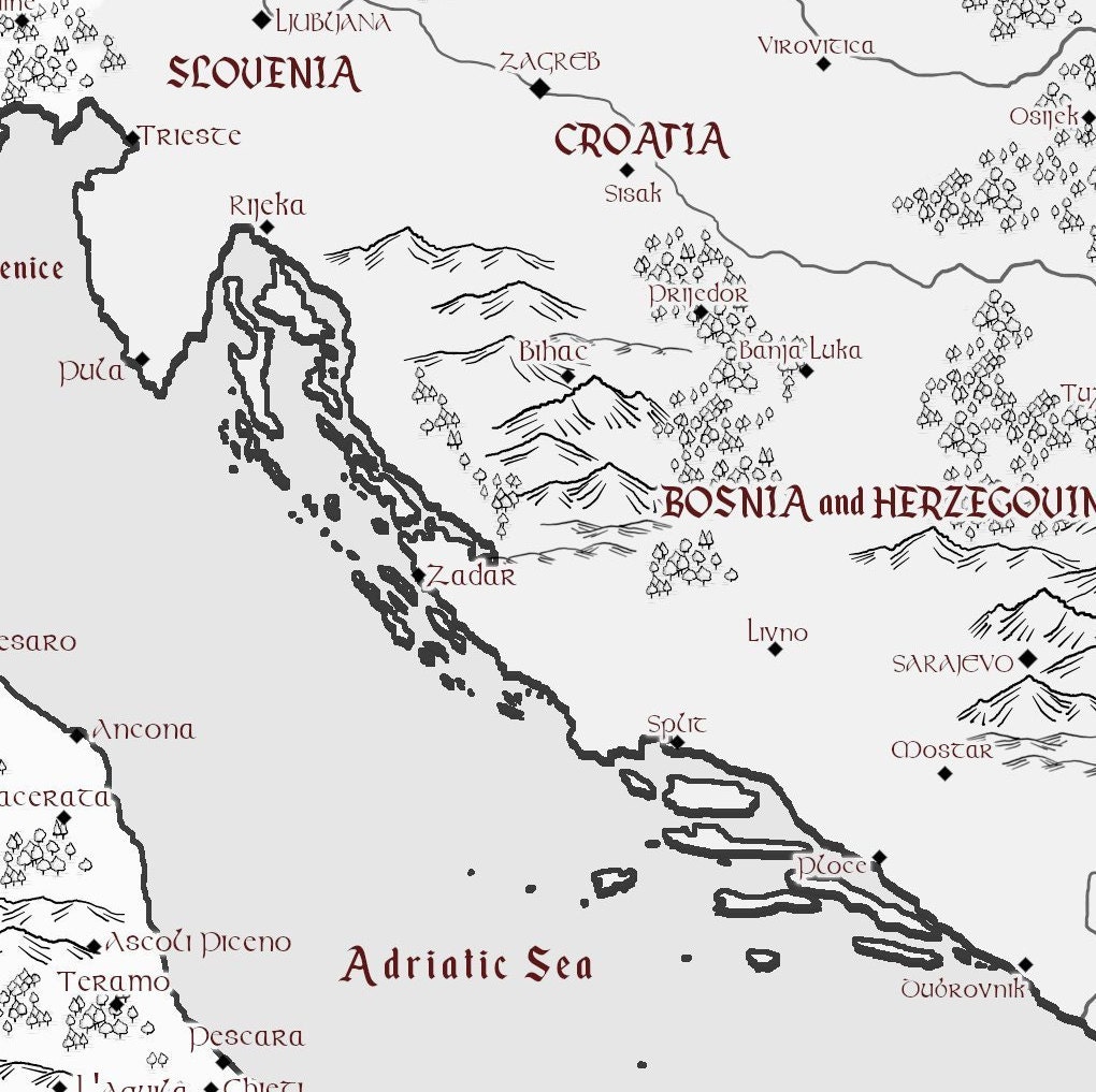 Italy Map - Digital Download - Etsy