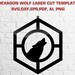 Howling Wolf Hexagonal Lasercut Svg,dxf,pdf,ai,eps,png Files,cnc ...