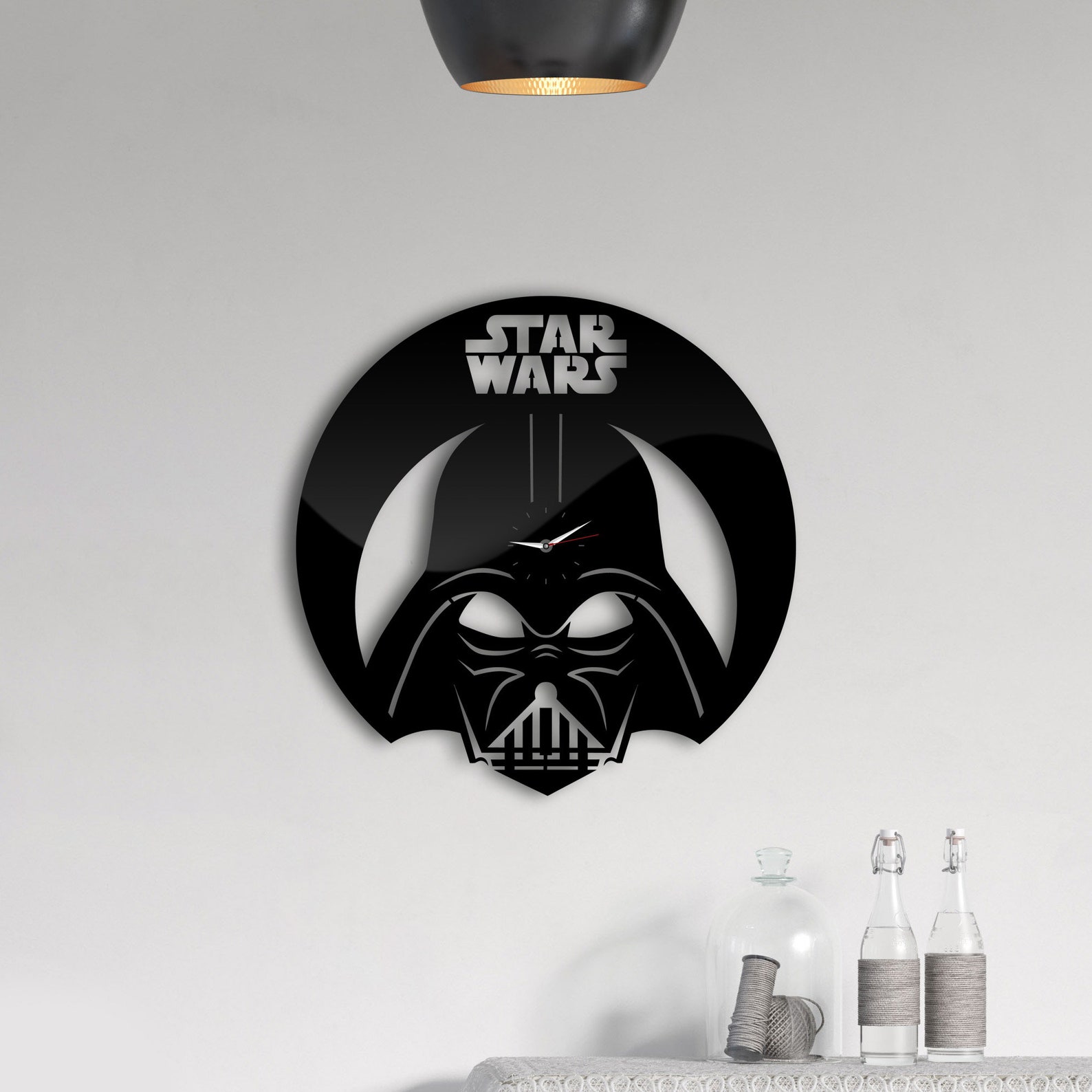 Darth Vader Wall Clock Laser Cut Svg, DXF, PDF, AI, Eps, Png Files Cnc ...