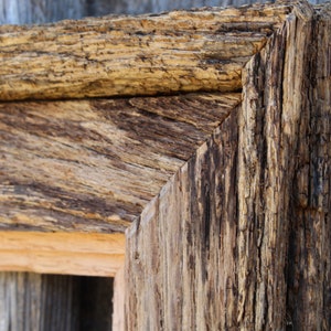 Natural Floating Frame Antique Oak--vintage Rustic Decor Reclaimed Wood ...