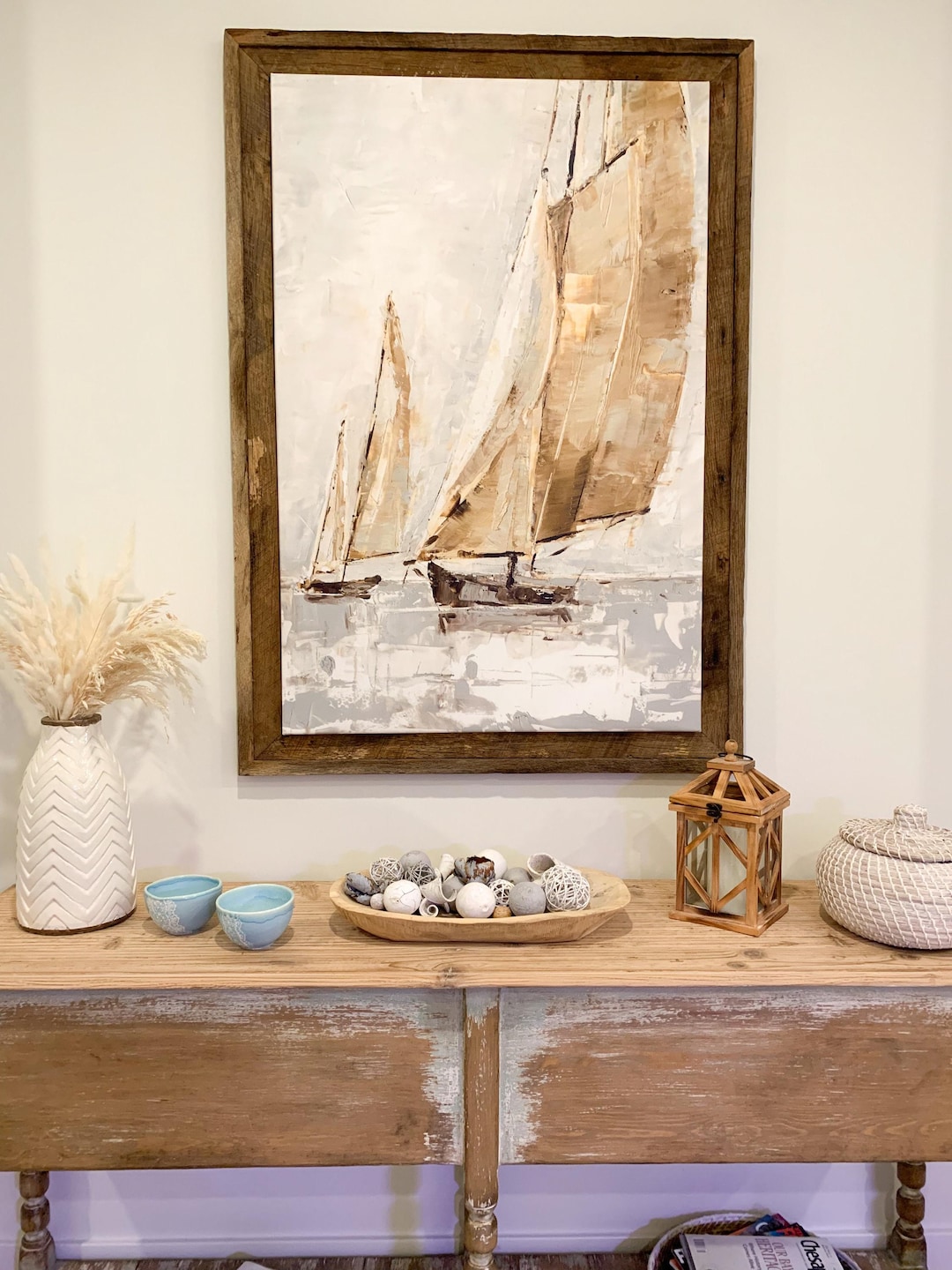 Reclaimed Barn Wood Picture Frame – Solid Oak, Handcrafted Vintage ...