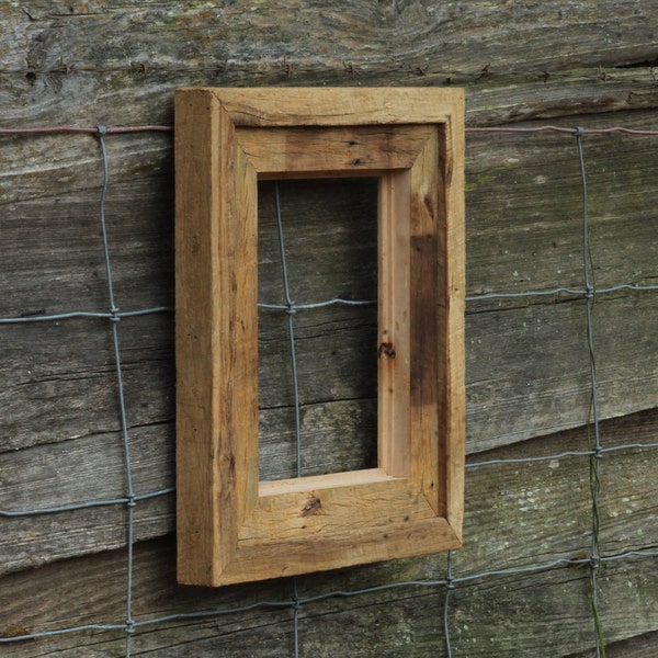 Reclaimed Wood Floating Picture Frame - Etsy