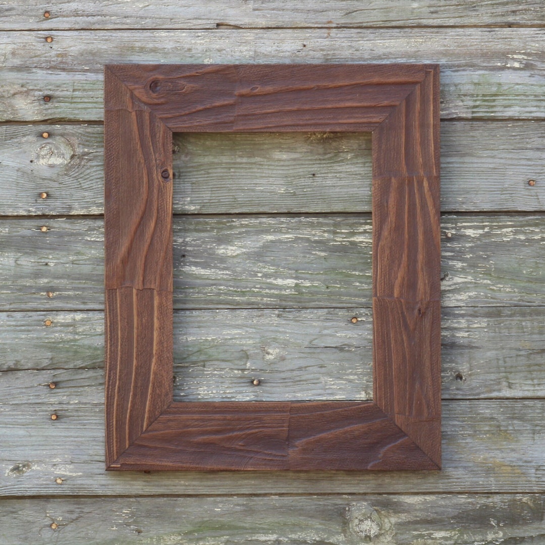 Modern Barnwood Finish Frames - 4" Facing Width - Light Walnut ...