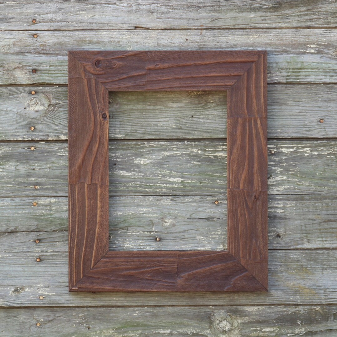 Modern Barnwood Finish Frames - 4" Facing Width - Walnut - Distressed ...