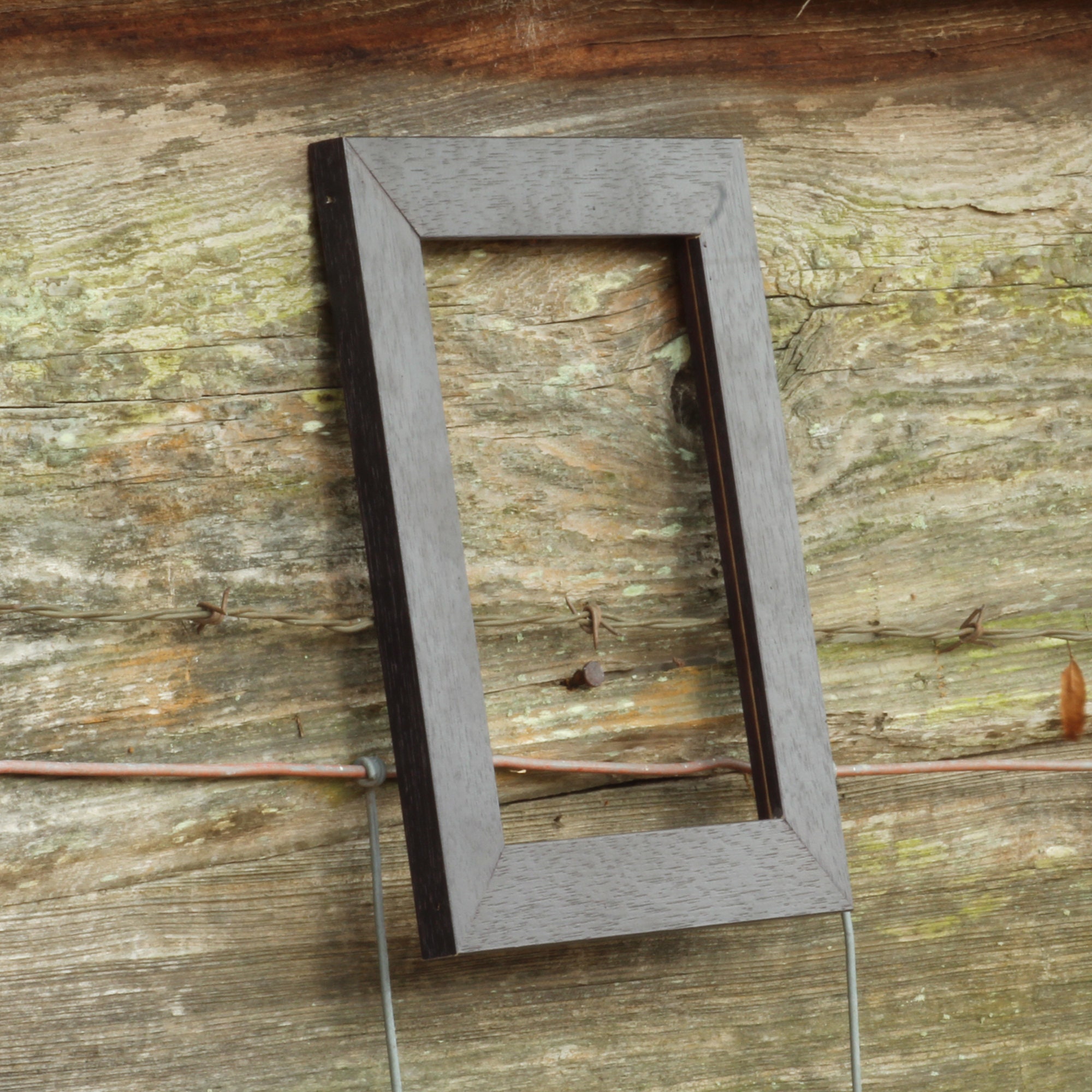 Modern Barnwood Finish Frames - 2" Facing - Distressed Espresso - 3/8 ...