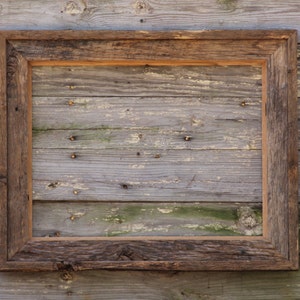 Natural Floating Frame Antique Oak--vintage Rustic Decor Reclaimed Wood ...