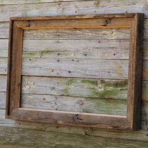 Natural Floating Frame Antique Oak--vintage Rustic Decor Reclaimed Wood ...