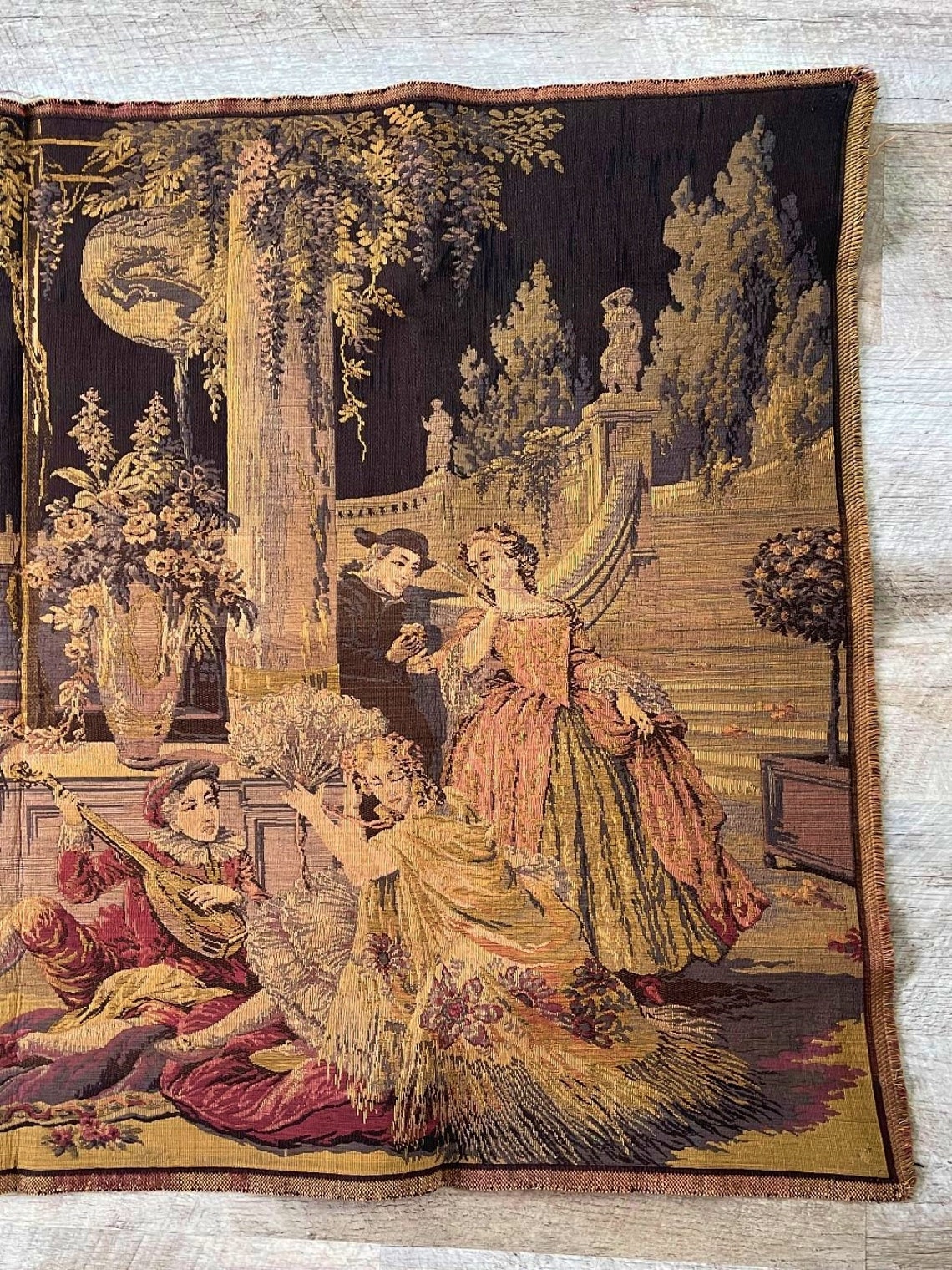 Vintage Tapestry Wall Hanging Belgium Tapestry Victorian | Etsy