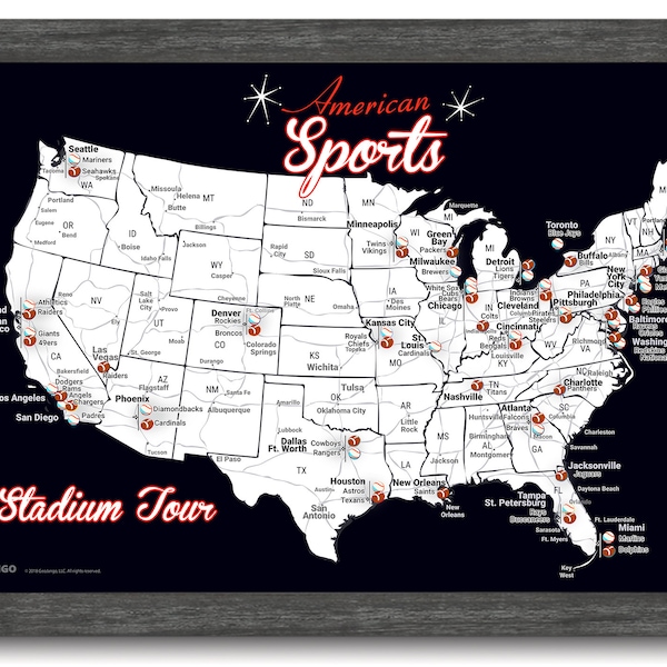 SportsMaps - Etsy