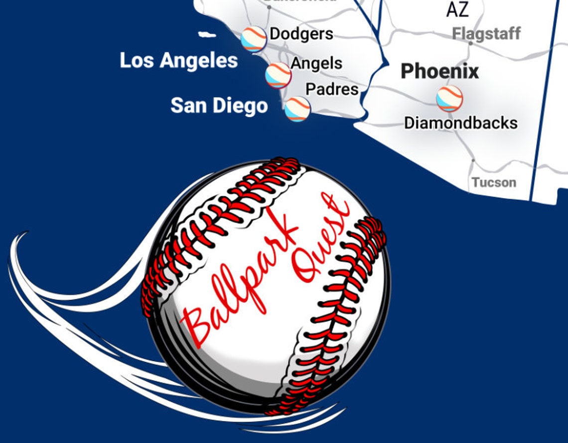 Baseball Stadium Map Chicago Cubs Poster or Framed Pin Map | Etsy