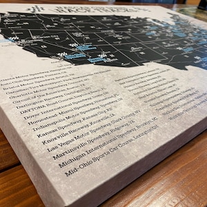 NASCAR Race Tracks Map - NASAR Gift - Vinitage Raceway Fan Vintage ...