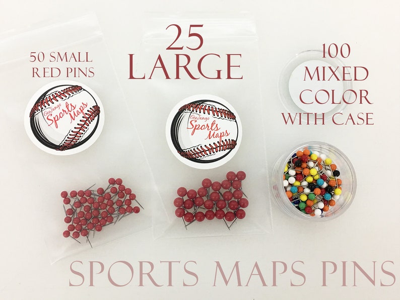Map Pins for Sports Maps | Etsy