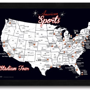 Football and Baseball Stadium Map: Baseball Park Pin Map |football ...