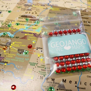 Map Gem Stickers - Gemstone-rhinestone Stickers Ideal for Posters - Etsy