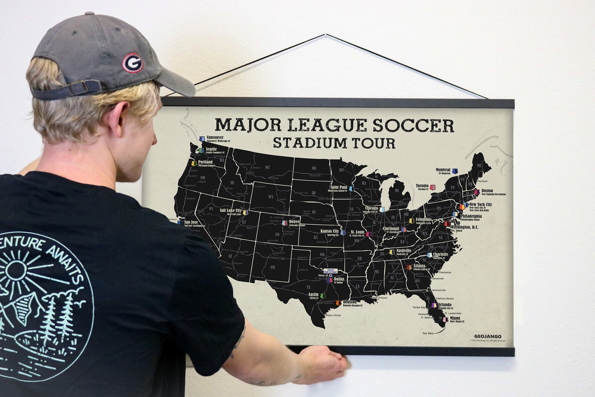 MLS Stadium Map: Poster Vintage Sports Map Soccer Map | Etsy