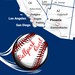 Baseball Map Los Angeles Dodgers Ballparks Sports Map - Etsy