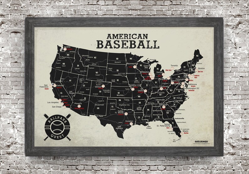 Baseball Stadium Map Baseball Park Poster Map Ballparks - Etsy