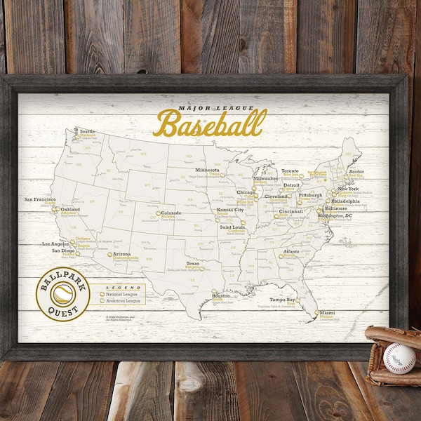 Baseball Park Map - Etsy