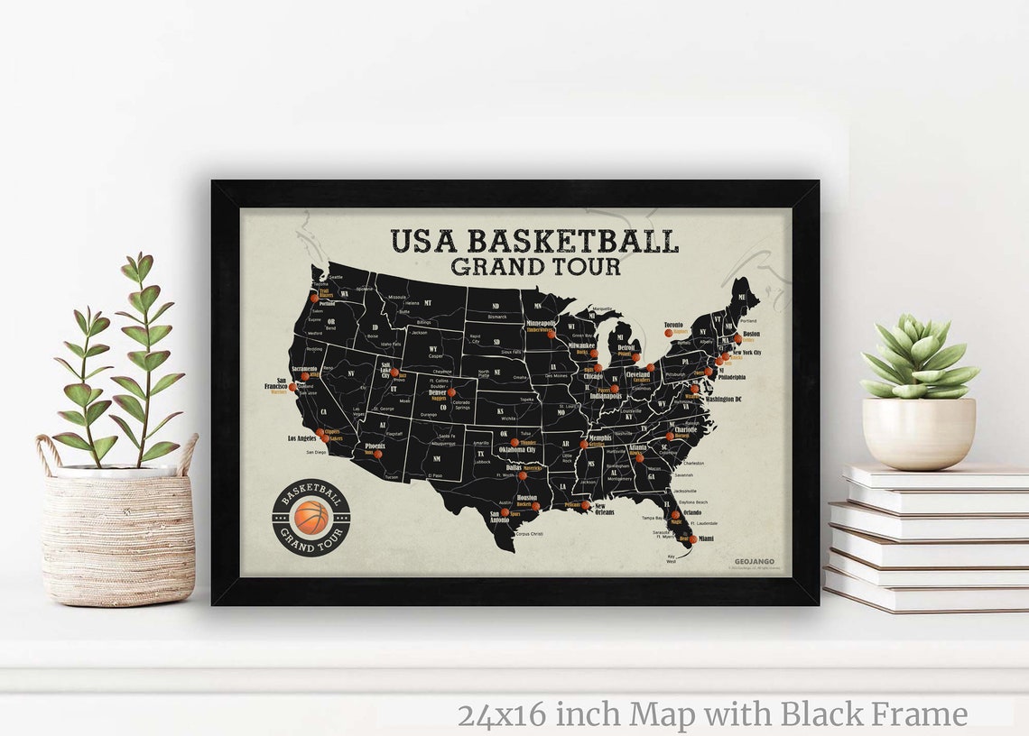 Hockey Stadium Map NHL Arena Map and Team Locations - Etsy