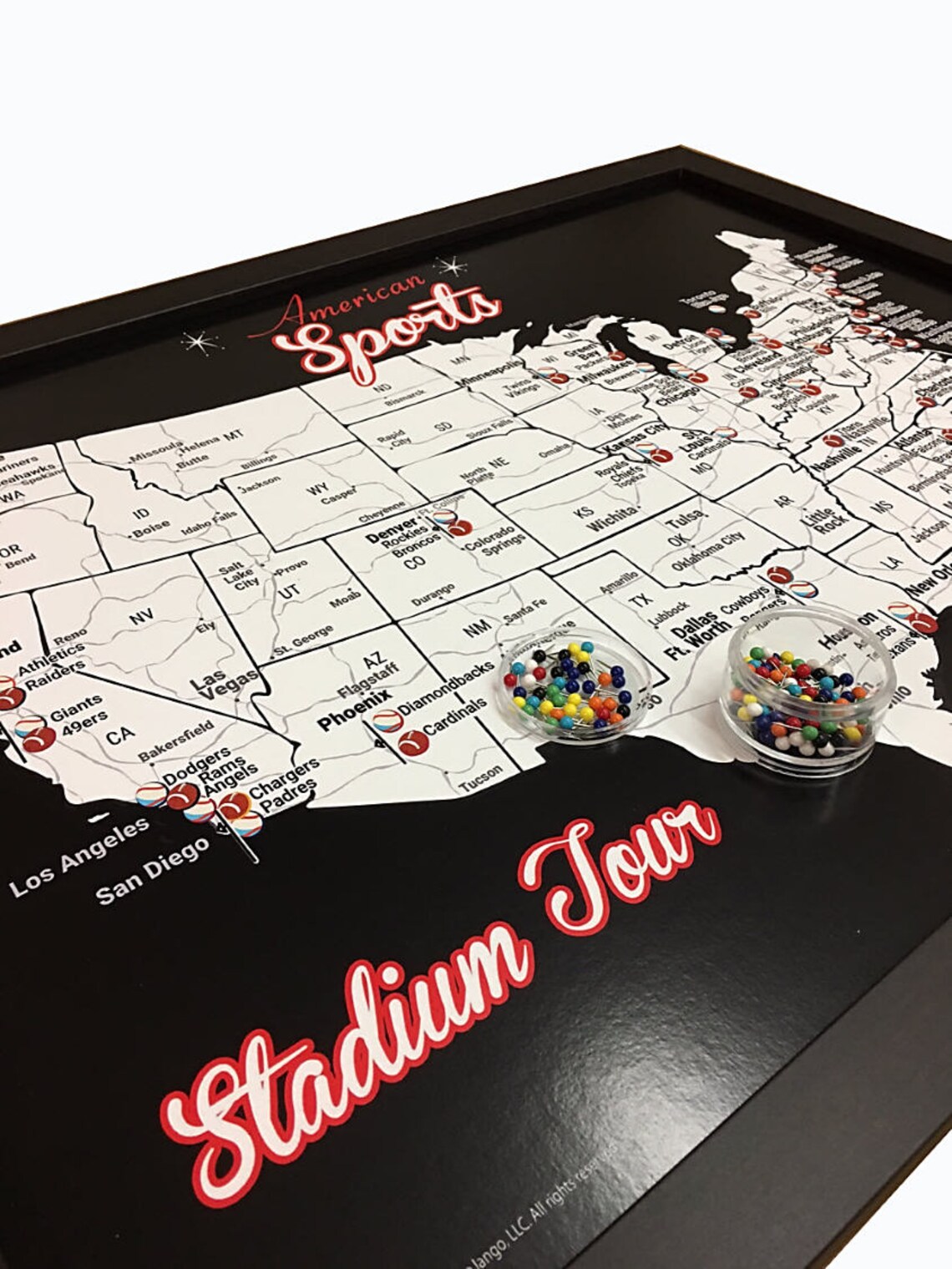 Football and Baseball Stadium Map: Baseball Park Pin Map |football ...