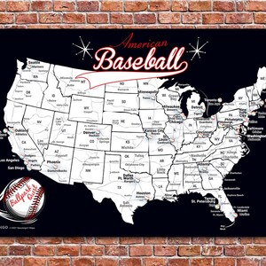 Traditional Baseball Stadium Map: Baseball Park Poster Map | Modern ...