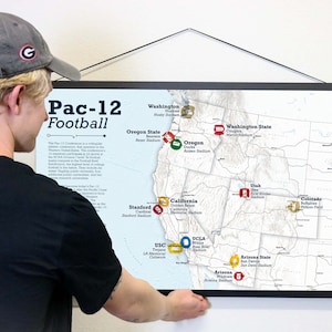 Pac-12 Football Stadium Map | NCAA Football Conference | College Sports ...