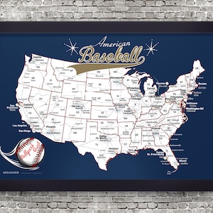 Personalized Baseball Stadium Map, Milwaukee Brewers - Poster or Framed ...