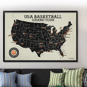 Hockey Stadium Map NHL Arena Map and Team Locations - Etsy