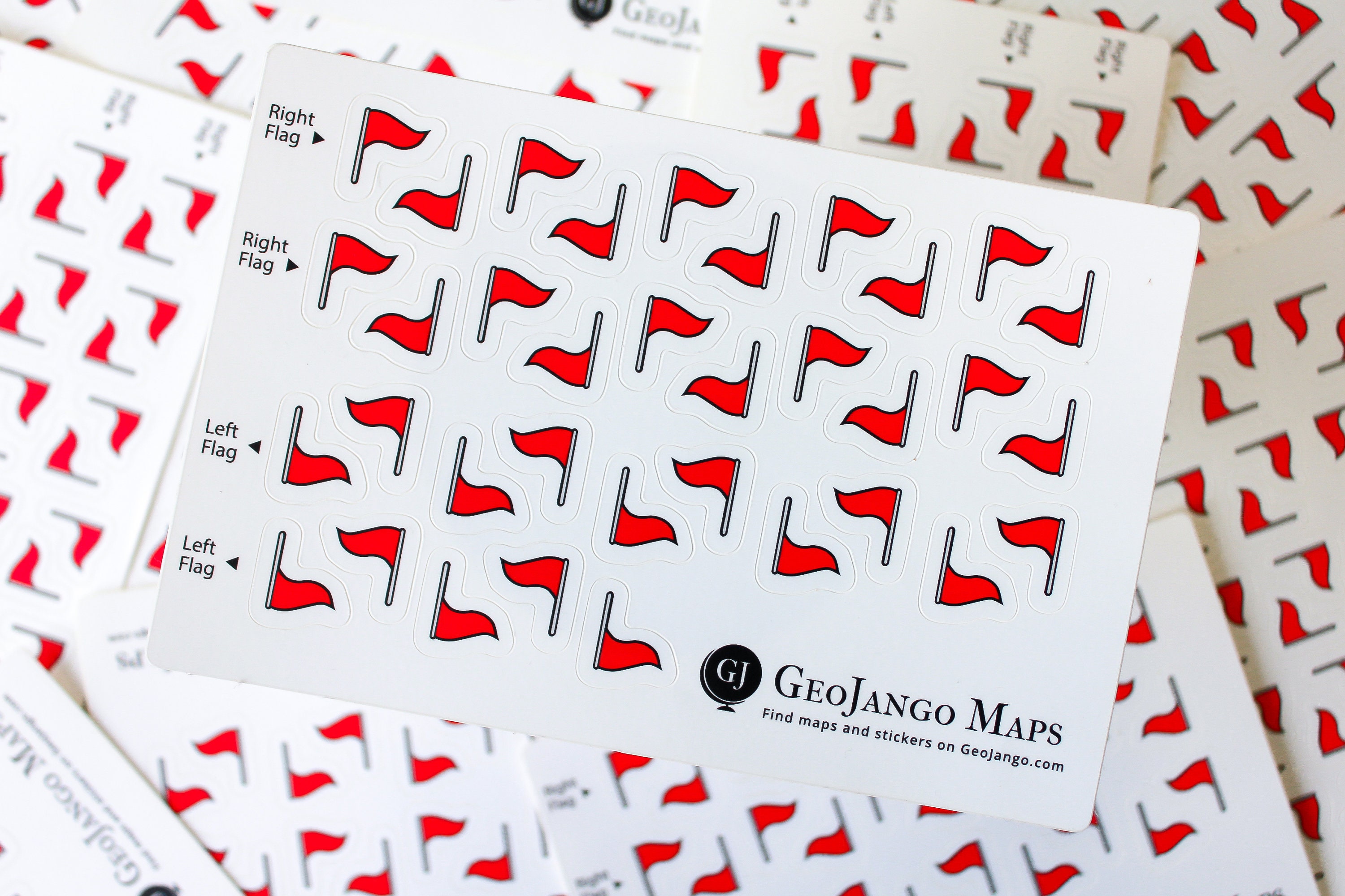 Red Flag Map Stickers for Maps Charts Projects and More - Etsy