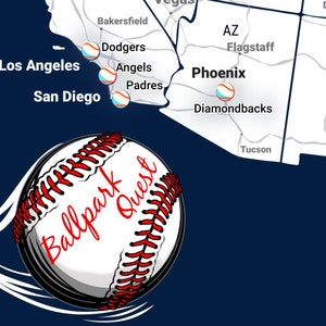 Baseball Stadium Map, San Diego Padres - Poster or Framed Pin Map ...