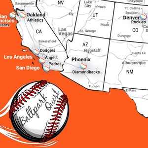 Baseball Stadium Map, SF Giants - Poster or Framed Pin Map, Ballparks ...