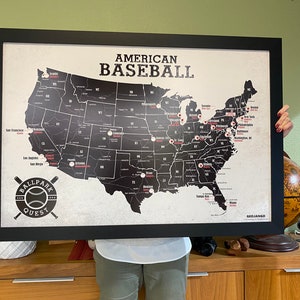 Baseball Stadium Tour Map Vintage Ballpark Bucket List Personalized ...