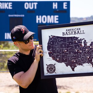 Baseball Stadium Map - Baseball Park Poster Map - Ballparks Sports Map ...