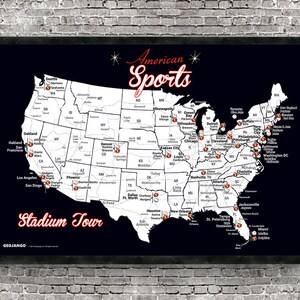 Football and Baseball Stadium Map: Baseball Park Pin Map |football ...