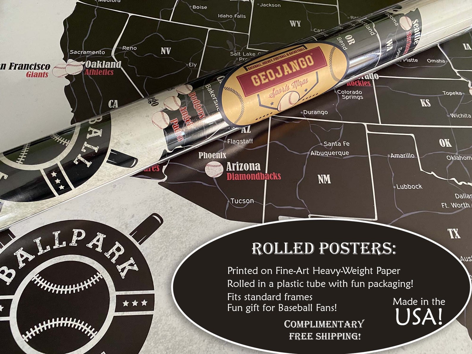 Baseball Stadium Map Baseball Park Poster Map Ballparks Sports Map With ...