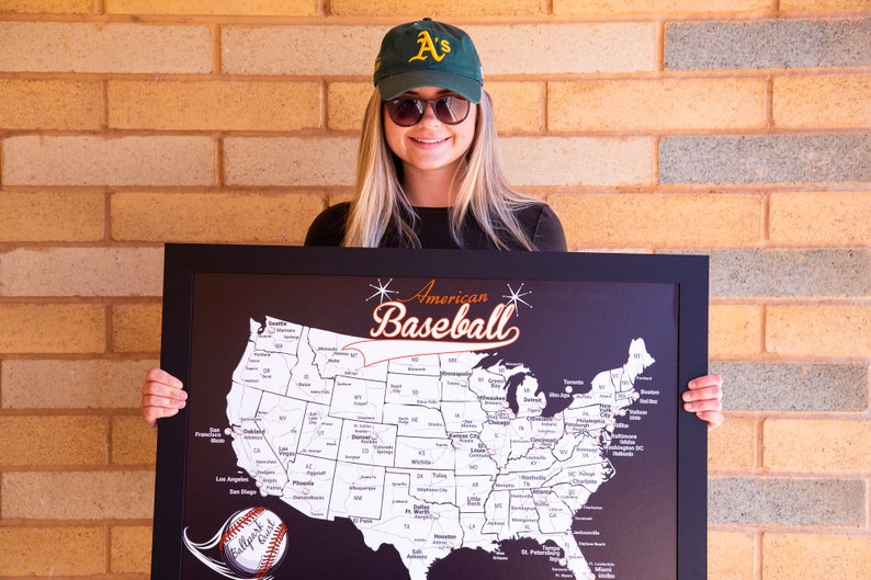 Traditional Baseball Stadium Map: Baseball Park Poster Map | Etsy