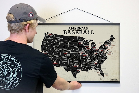 Baseball Stadium Map Baseball Park Poster Map Ballparks | Etsy