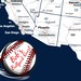 Baseball Stadium Map, San Diego Padres - Poster or Framed Pin Map ...