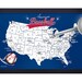 Baseball Stadium Map Chicago Cubs Poster or Framed Pin Map - Etsy