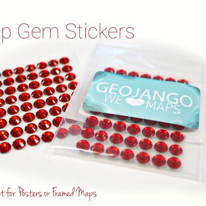 Map Gem Stickers - Gemstone-rhinestone Stickers Ideal for Posters - Etsy
